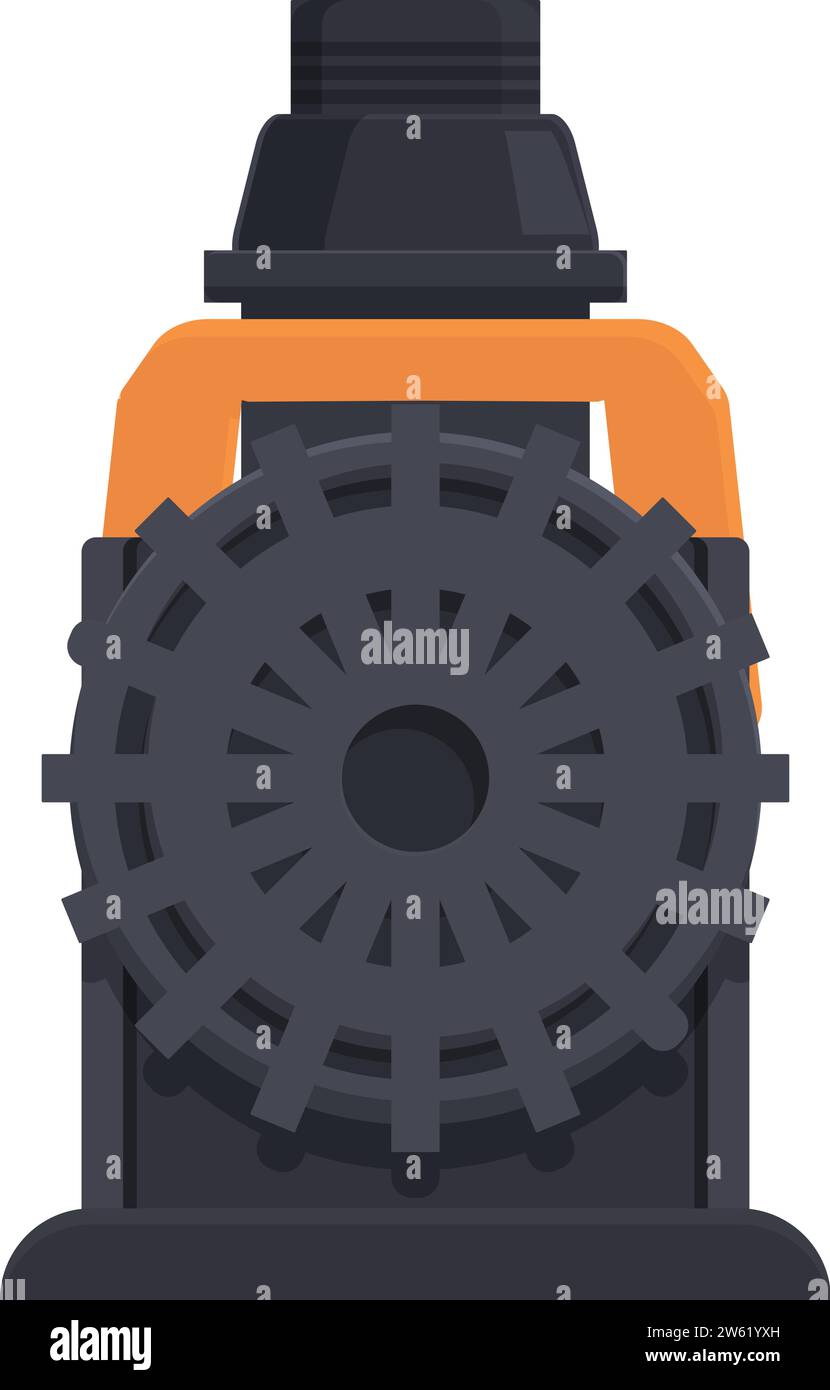 Water pump engine icon cartoon vector. Electric pipe gear. Plant ...