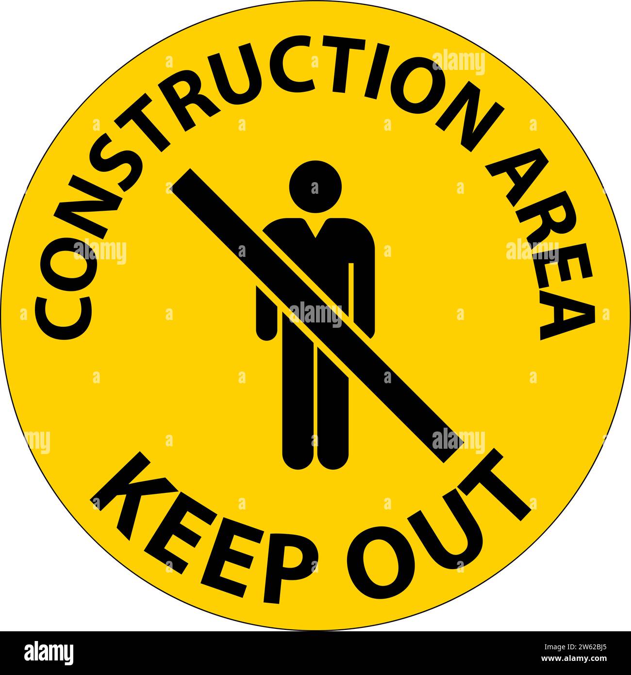 Caution Sign Construction Area - Keep Out Stock Vector Image & Art - Alamy