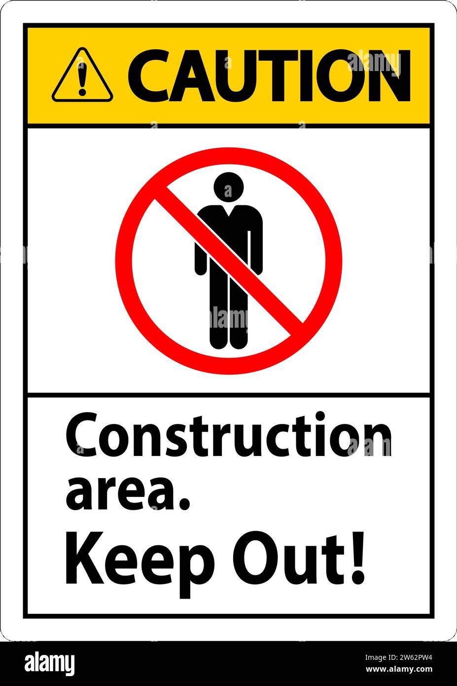 Caution Sign Construction Area - Keep Out Stock Vector Image & Art - Alamy