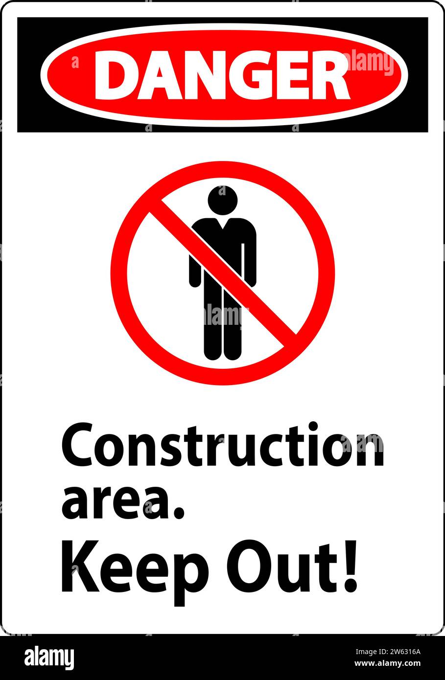 Danger Sign Construction Area - Keep Out Stock Vector Image & Art - Alamy