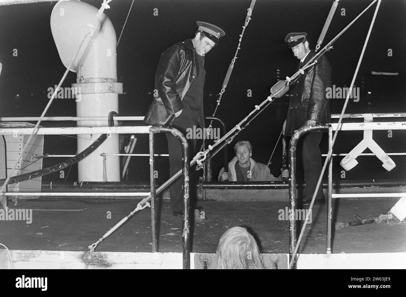 Radio Caroline radio ship in the port of Amsterdam, Captain Van der ...