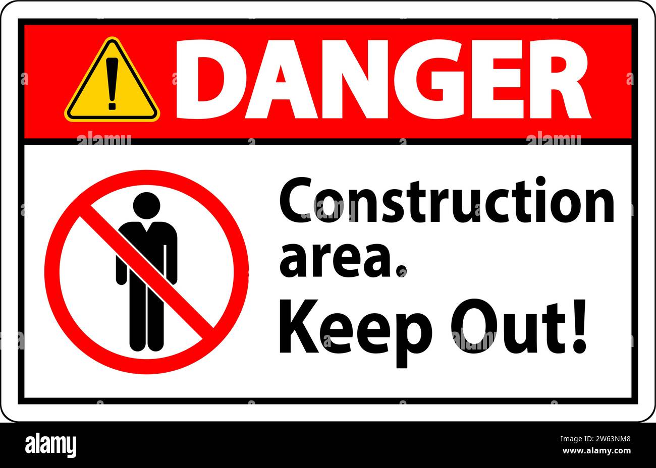 Danger Sign Construction Area - Keep Out Stock Vector Image & Art - Alamy