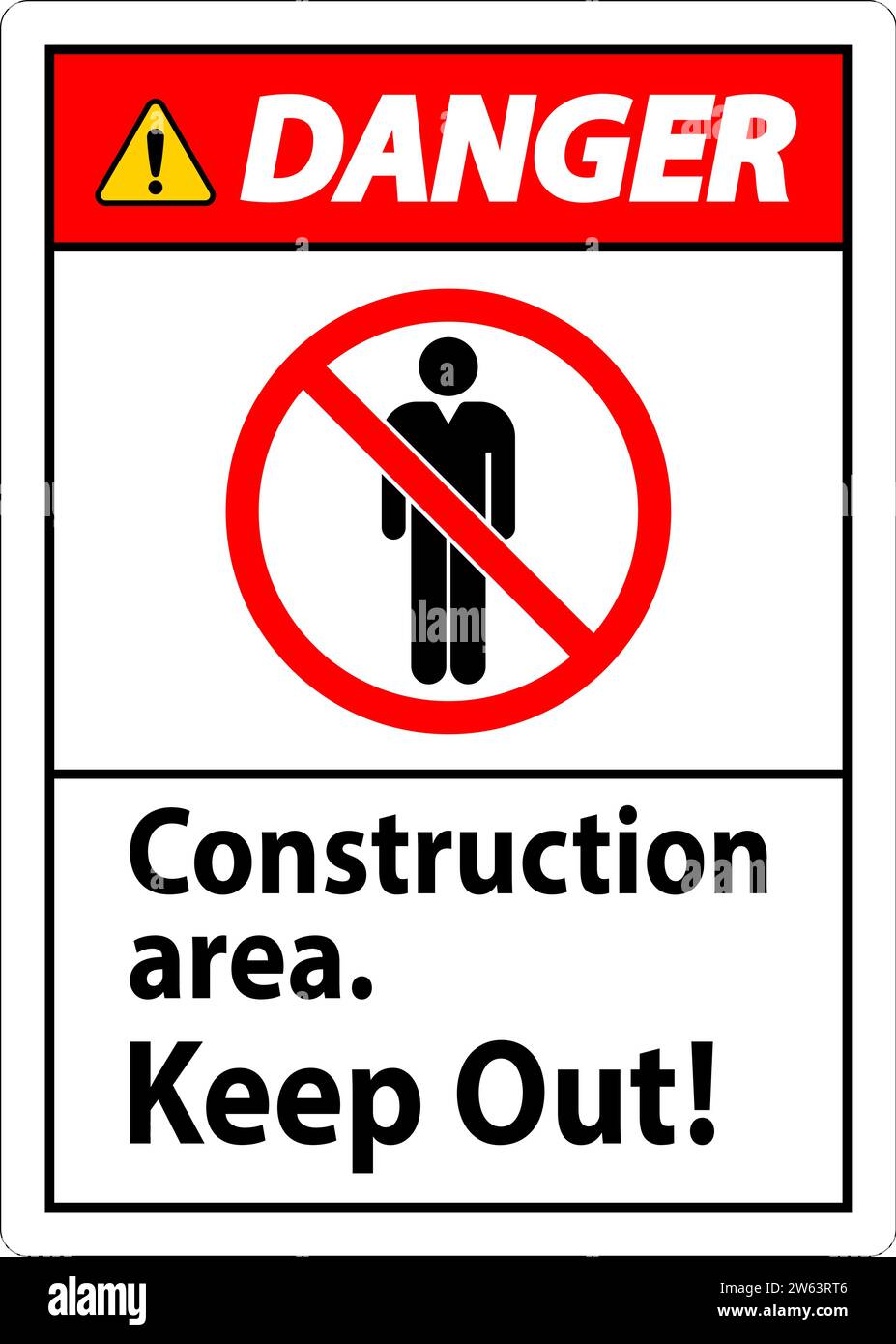 Danger Sign Construction Area - Keep Out Stock Vector Image & Art - Alamy