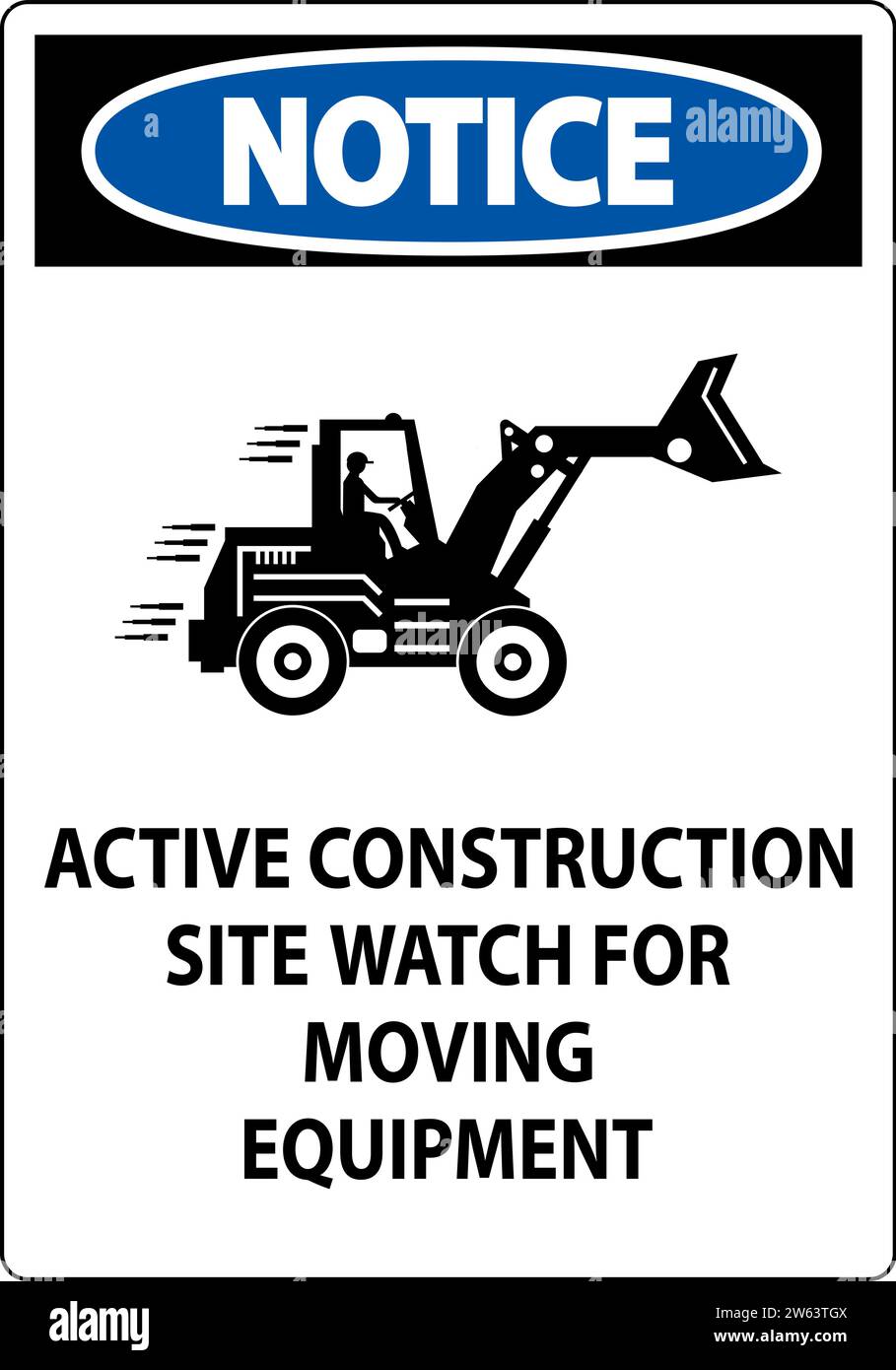 Construction Area Sign Notice - Active Construction Site, Watch For ...