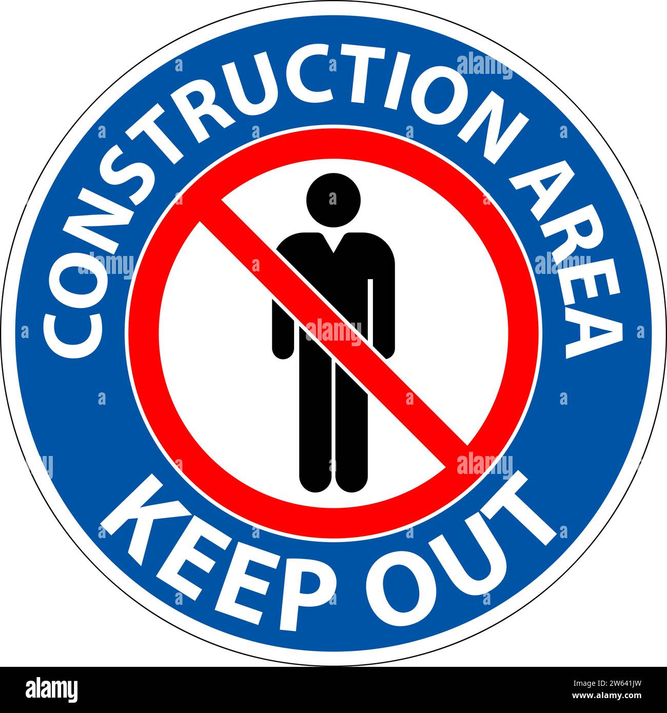 Notice Sign Construction Area - Keep Out Stock Vector Image & Art - Alamy