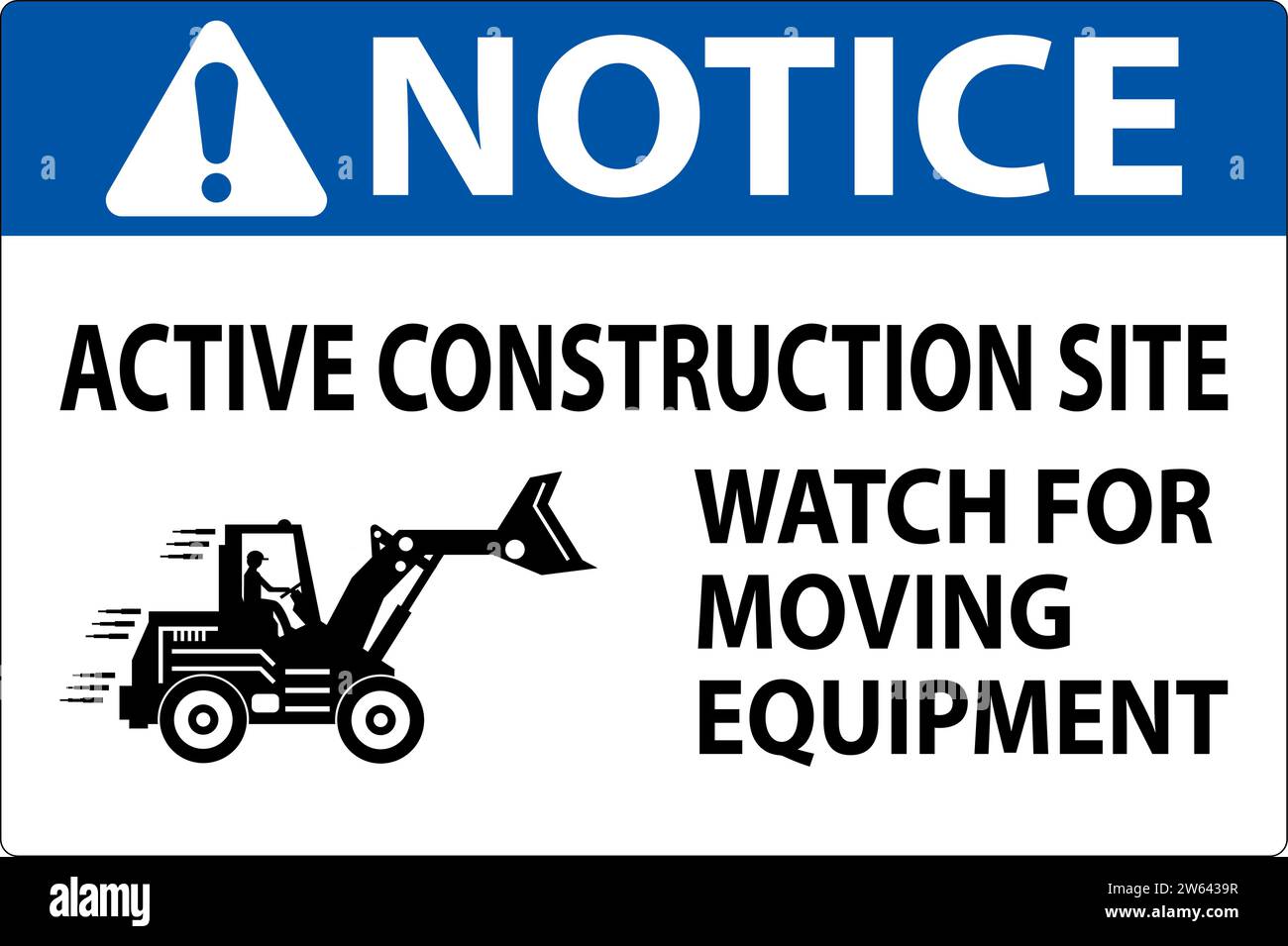 Construction Area Sign Notice - Active Construction Site, Watch For ...