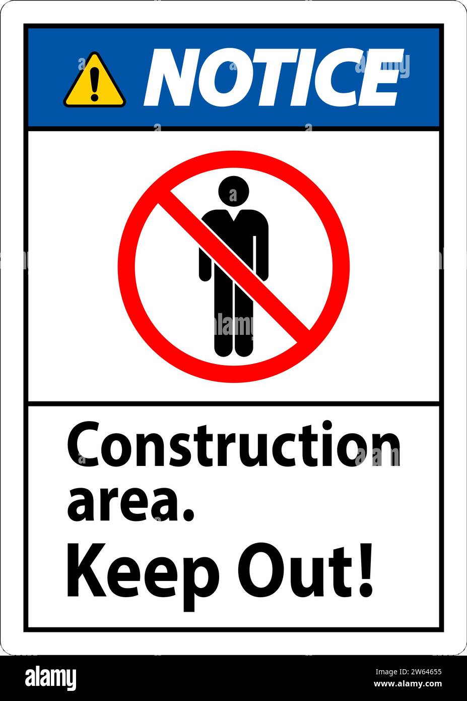 Notice Sign Construction Area - Keep Out Stock Vector Image & Art - Alamy