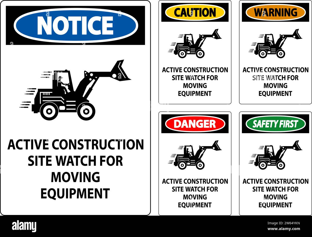 Construction Area Sign Danger - Active Construction Site, Watch For ...