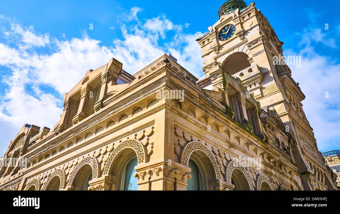 Aerial View of Ornate Historic Clock Tower, Milwaukee Stock Photo - Alamy