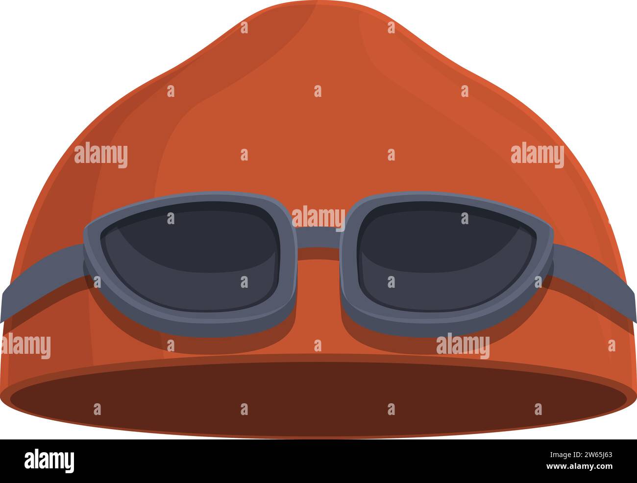 Red cap with swim glasses icon cartoon vector. Travel fashion. Beach ...