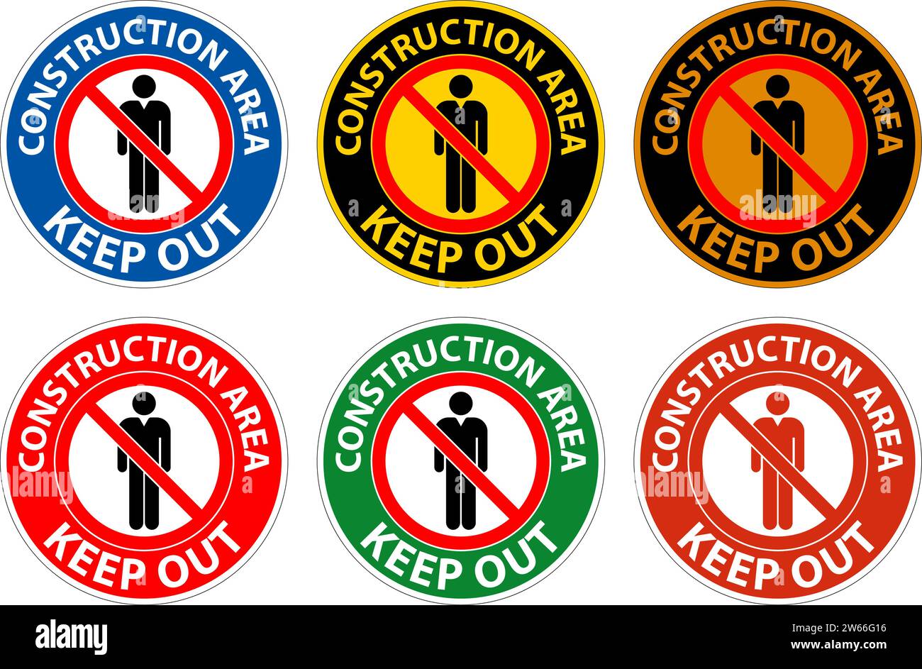 Danger Sign Construction Area - Keep Out Stock Vector Image & Art - Alamy