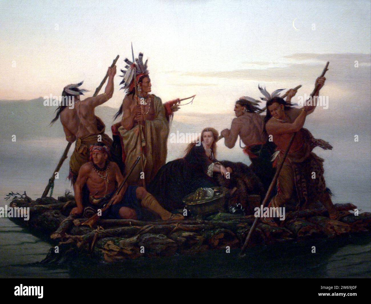 Carl Wimar Abduction of Boones Daughter detail Stock Photo - Alamy