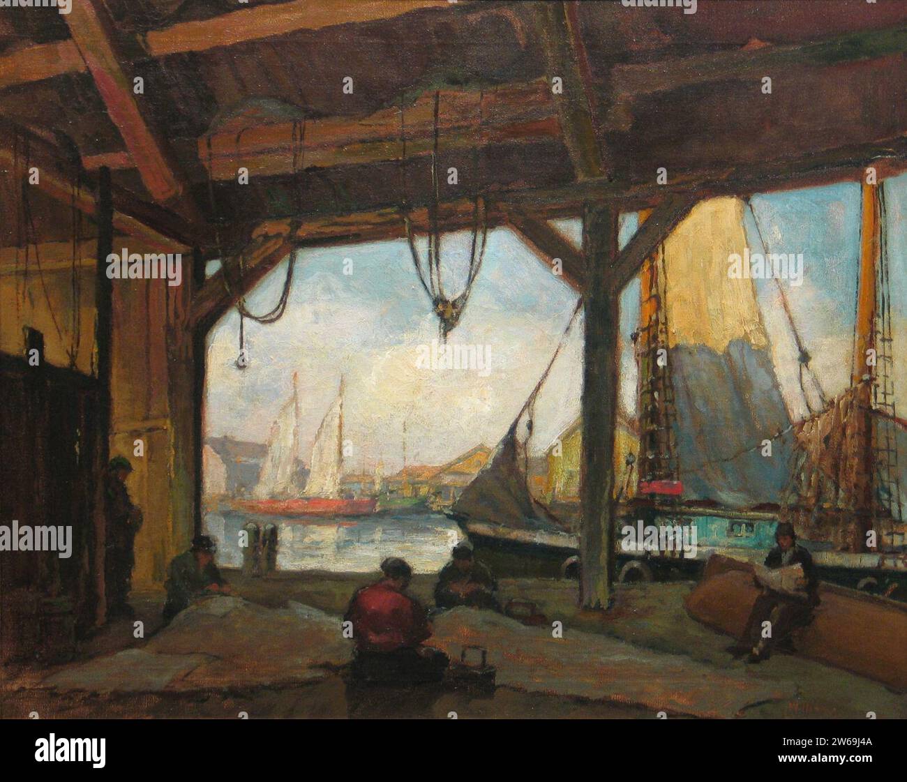 Boatyard, Kennebunkport by George Alfred Williams Stock Photo - Alamy