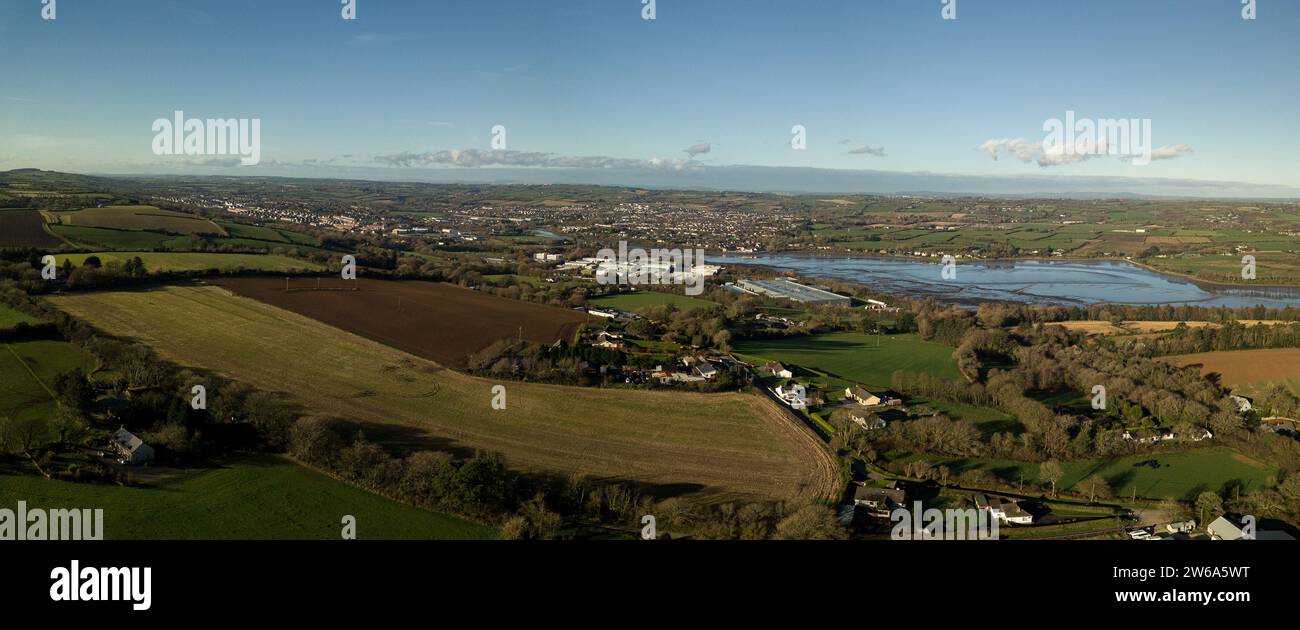 Aerial view of Carrigaline and surroundings, County Cork, Ireland Stock ...