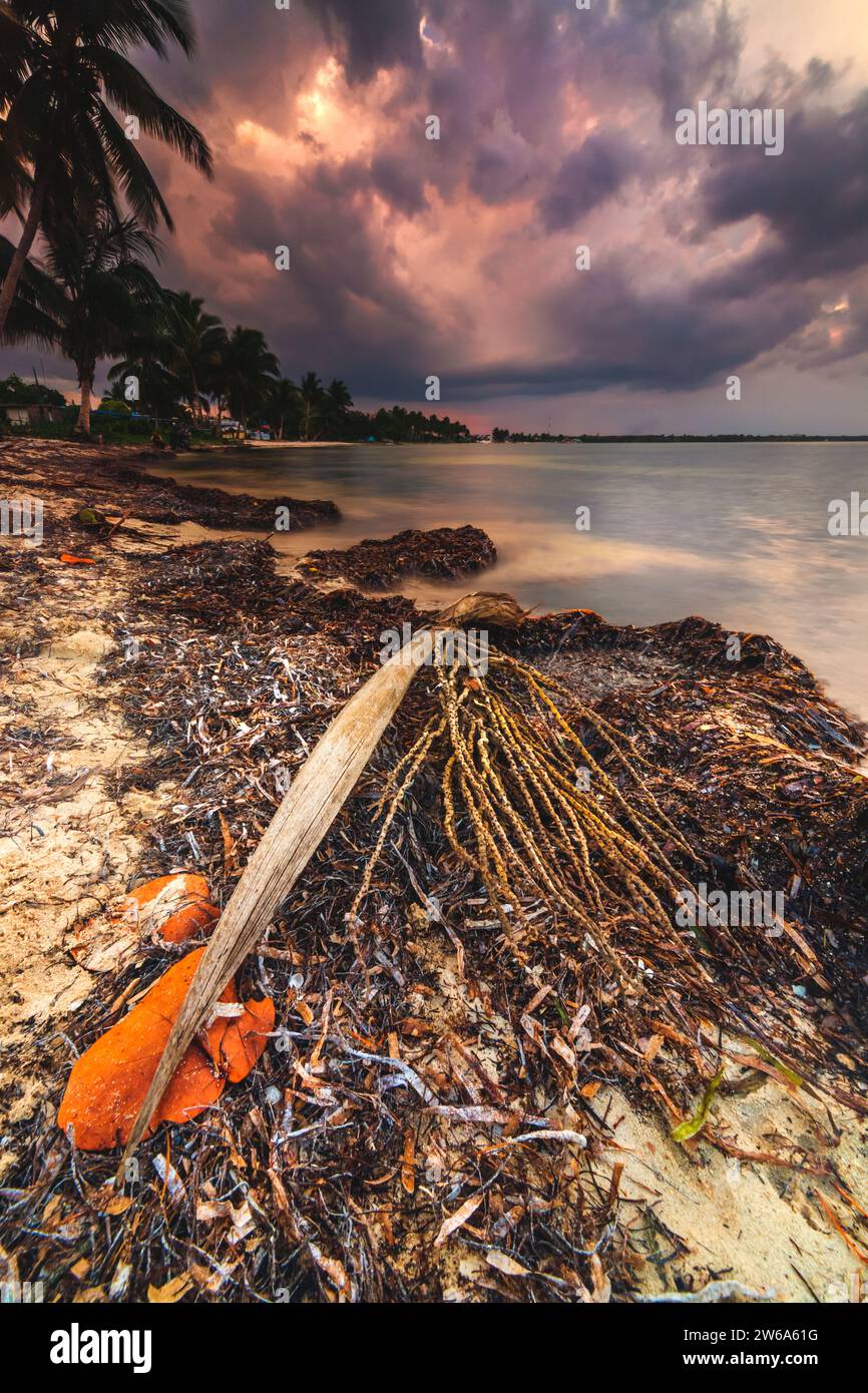 Dramatic storm clouds and sunset over Playa Larga, Matanzas, Cuba Stock ...