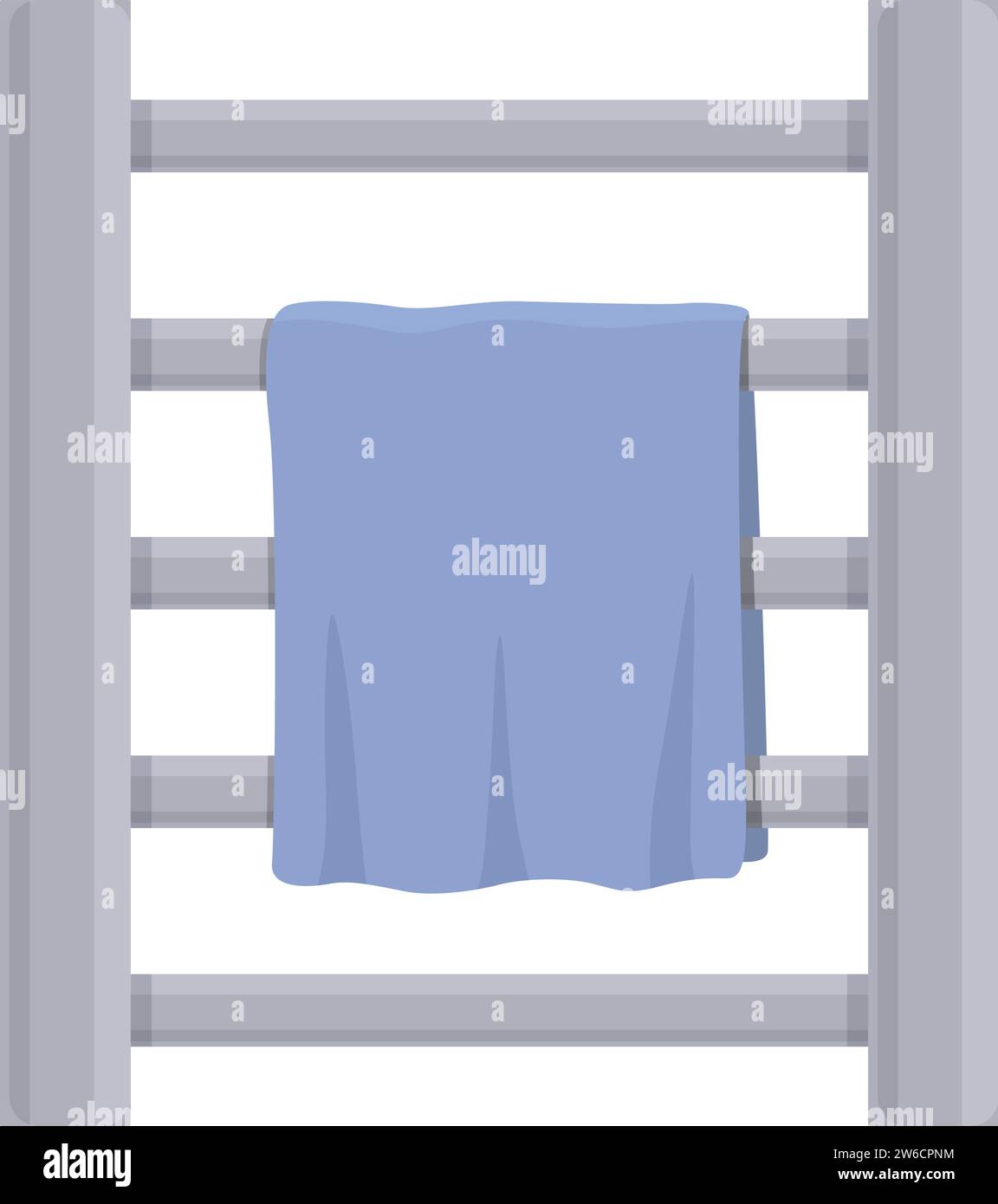 Rack radiator icon cartoon vector. Metal coil heater. Towel dryer Stock ...
