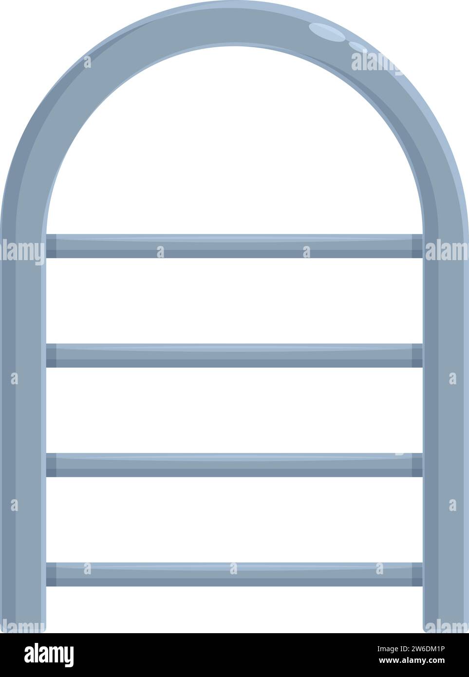 Coil heater icon cartoon vector. Bathroom metal radiator. Rail pipe ...