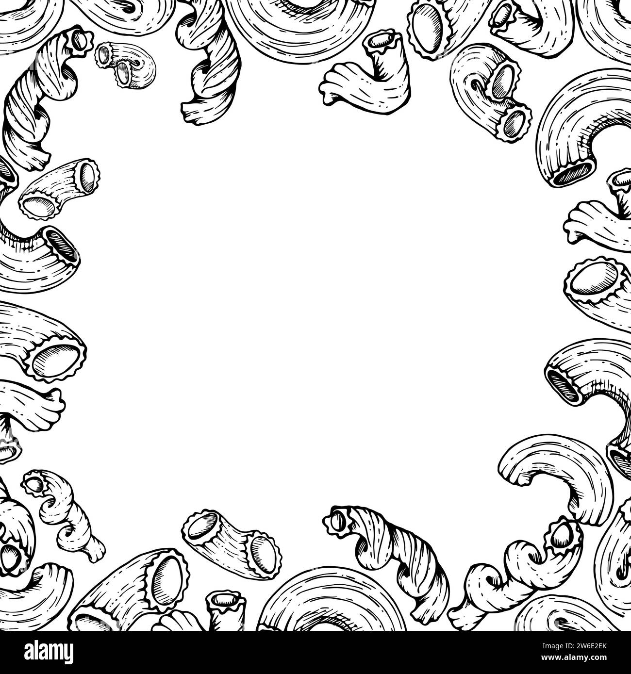 Pasta border Stock Vector Images - Alamy