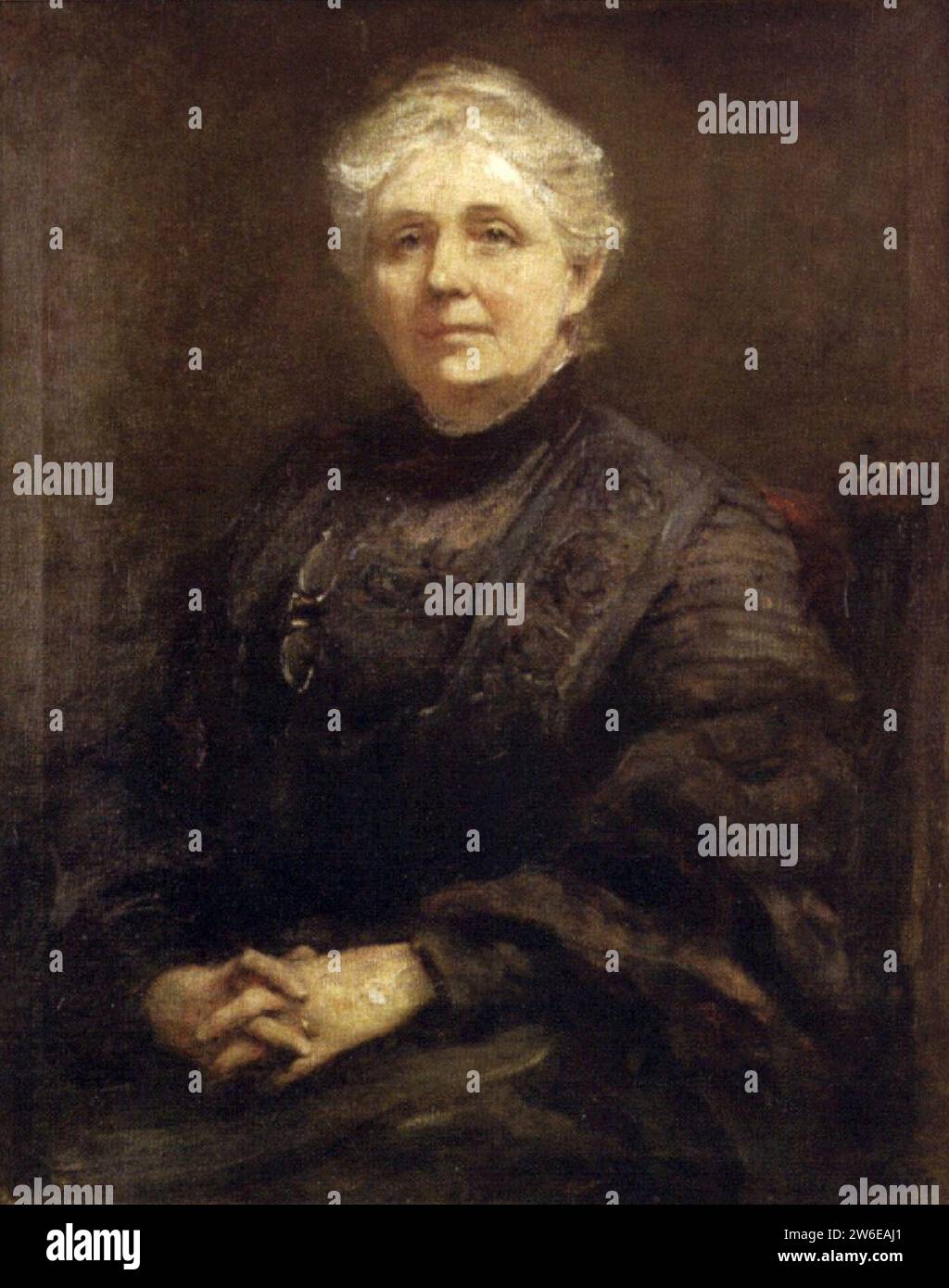 'Portrait of Anna Rice Cooke', oil on canvas painting by Frederic Yates ...