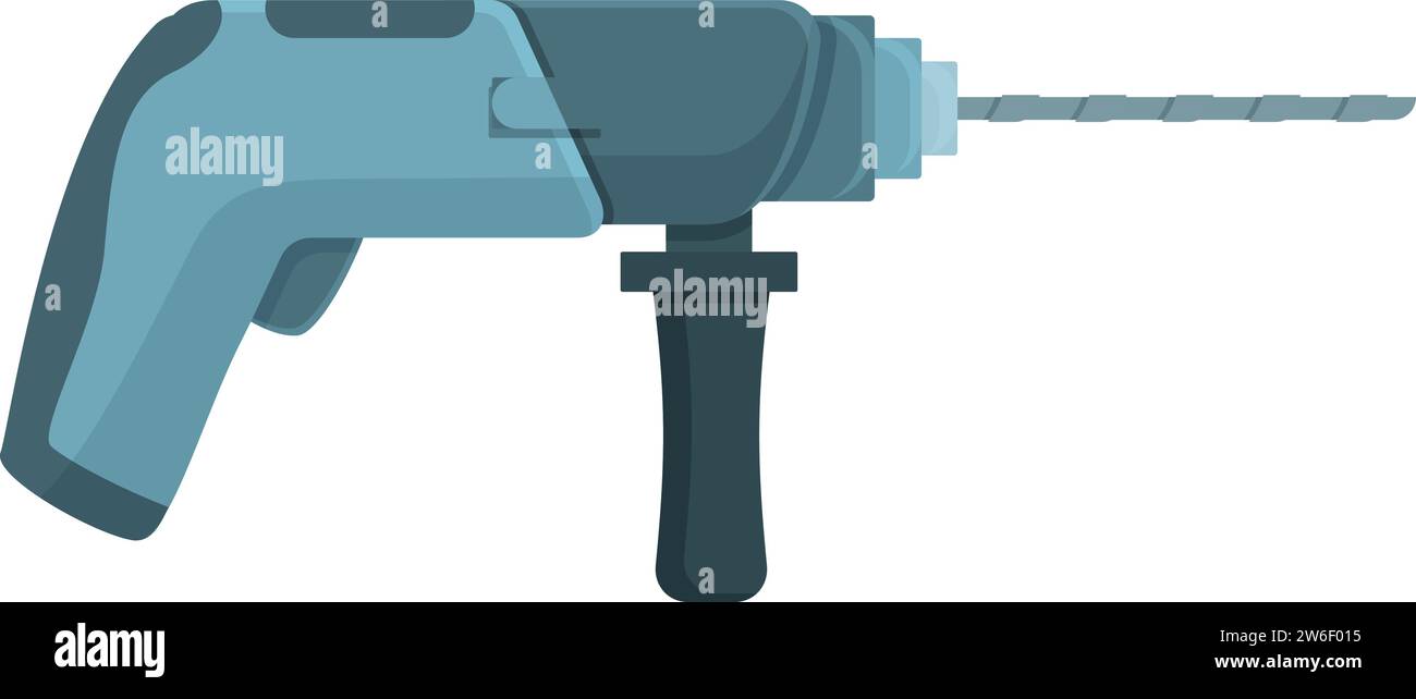 Finishing electric hammer icon cartoon vector. Machine tool. Fix design ...