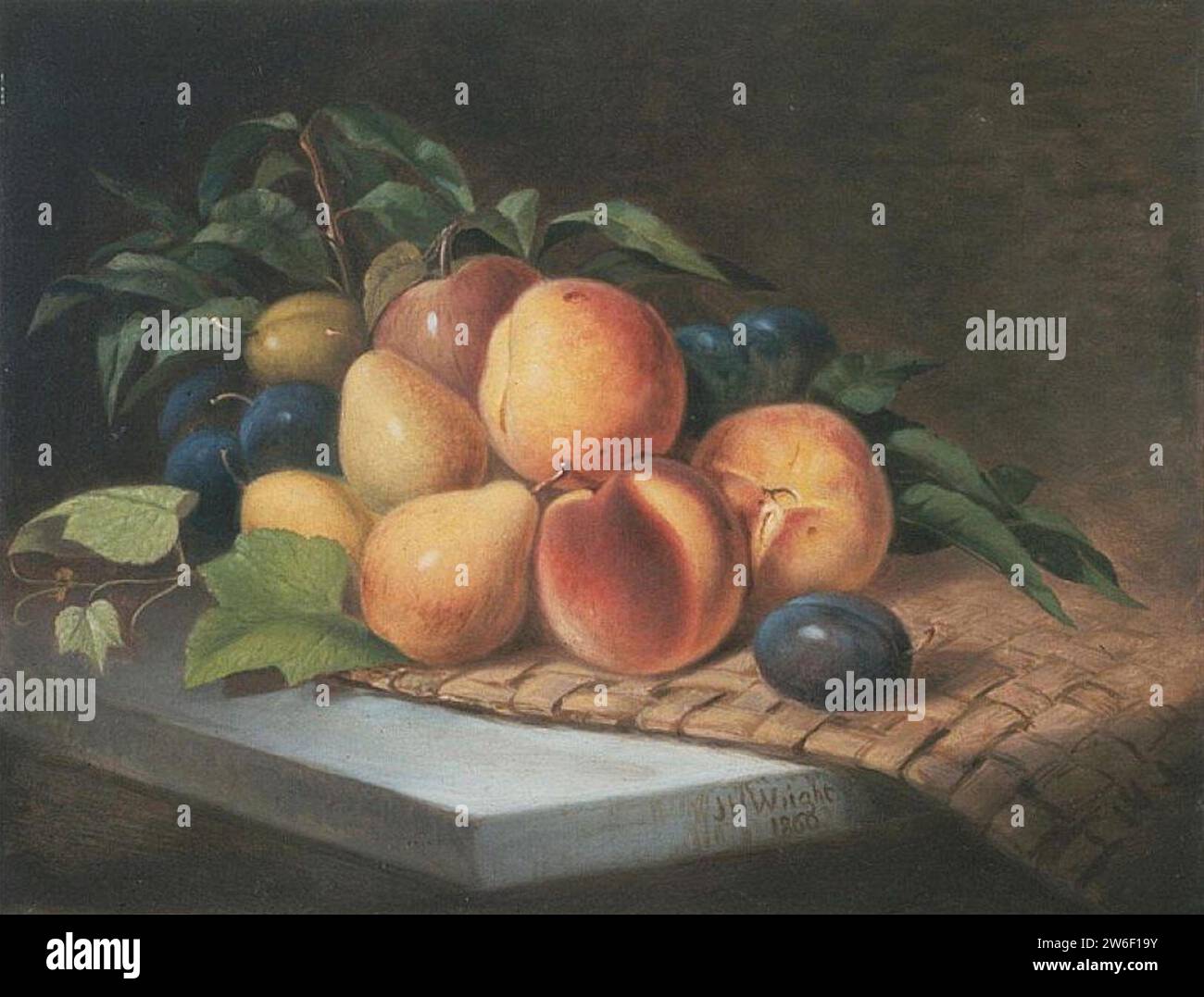 'Tabletop Still Life...' by James Henry Wright, 1860 Stock Photo - Alamy