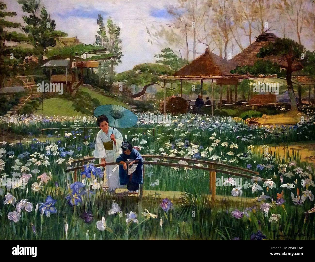 The Iris Flowers of Hori Kiri, Tokio by Theodore Wores Stock Photo - Alamy