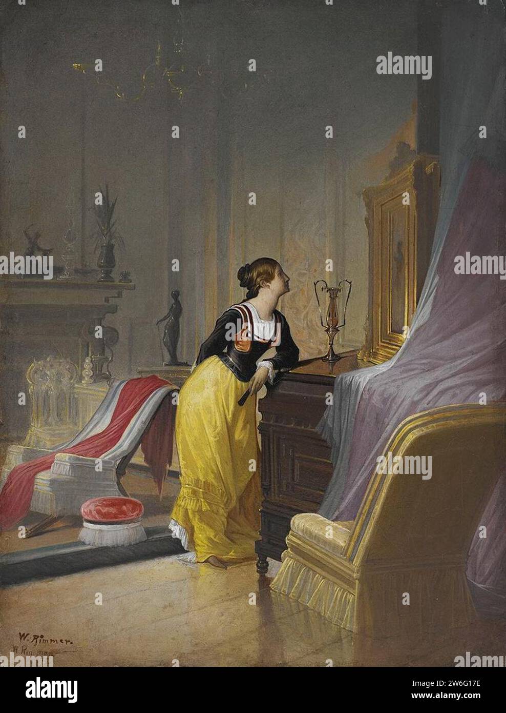 William Rimmer - Interior-Before the Picture Stock Photo - Alamy