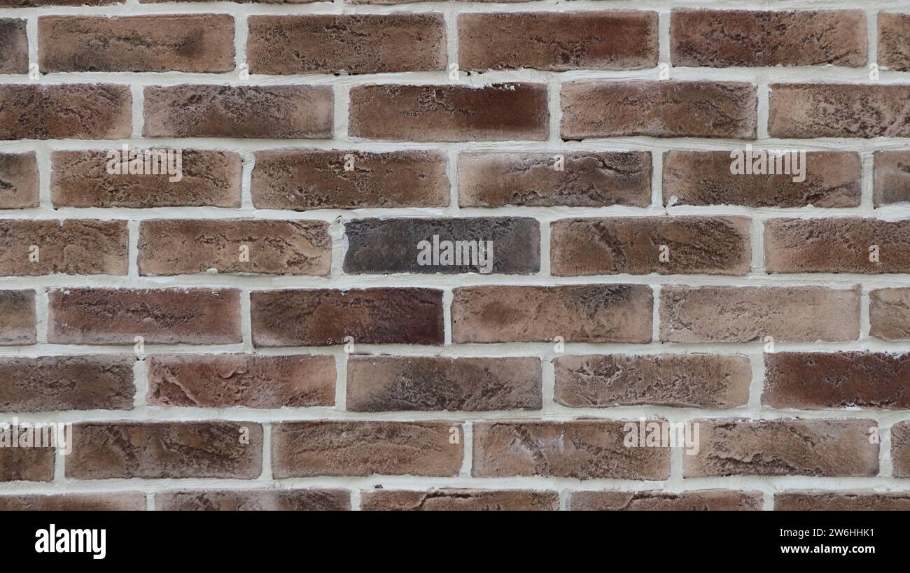 background texture of a fragment of a brick wall with brown blocks of ...