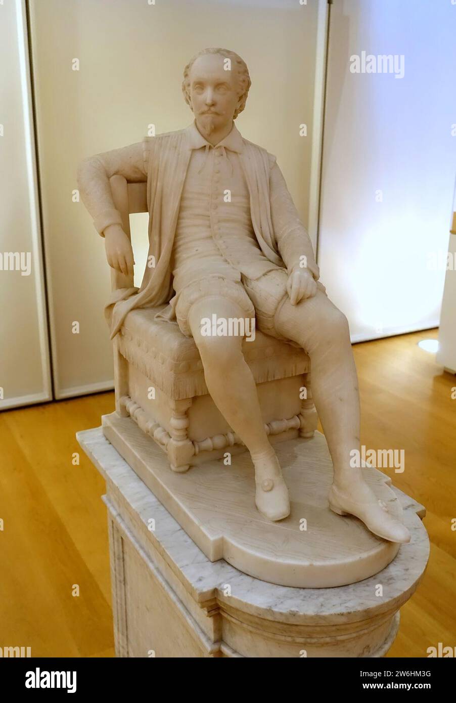 William Shakespeare, Seated, by William Wetmore Story, 1881, marble ...
