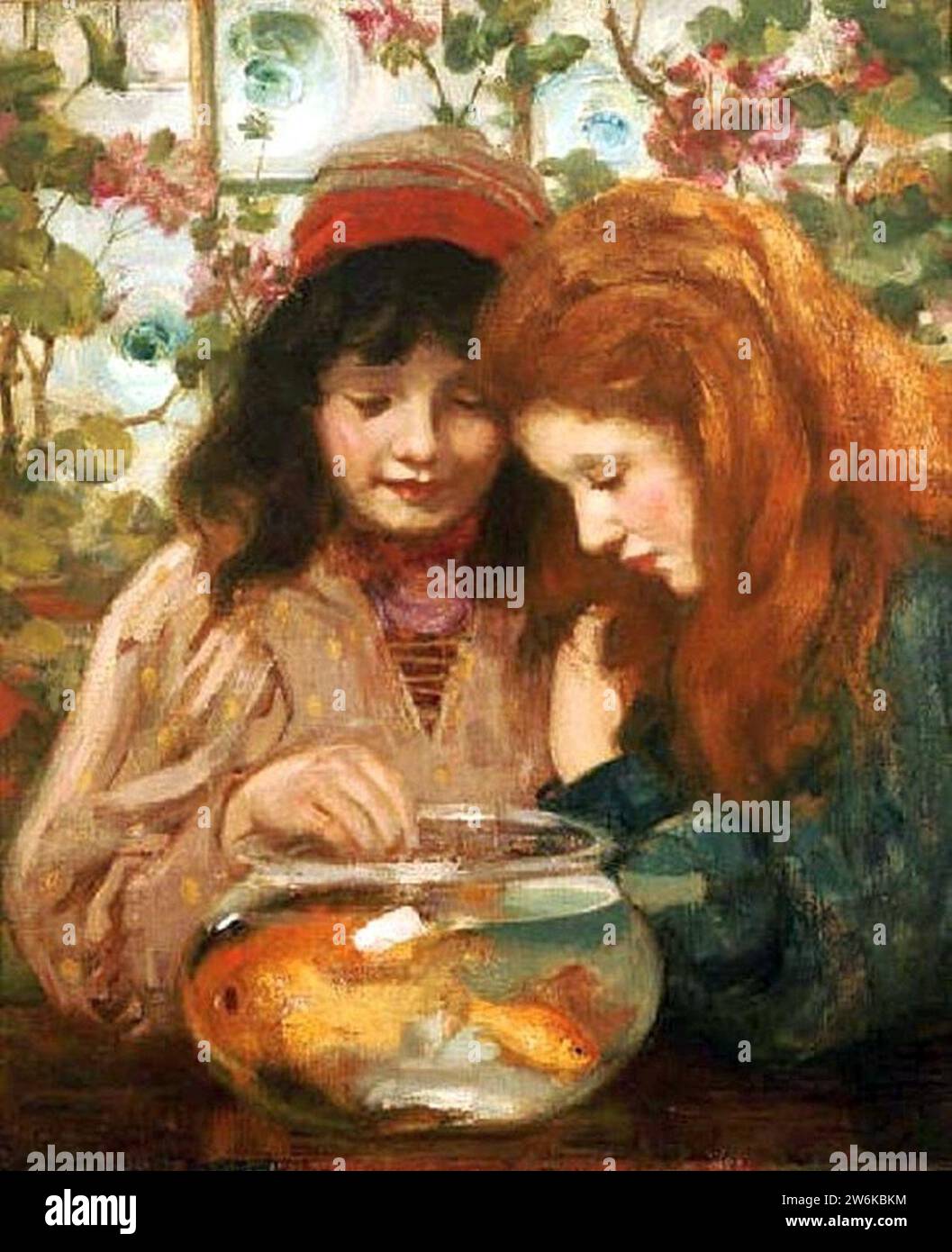 William Stewart Macgeorge - The Goldfish Bowl Stock Photo - Alamy