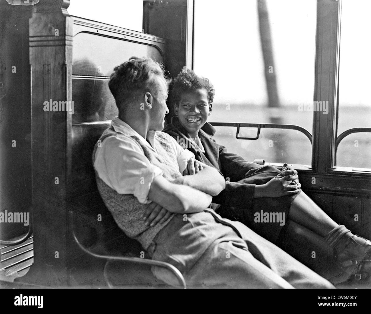 Happy model woman in Black and White Stock Photos & Images - Alamy