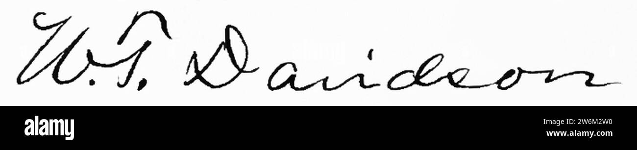 William T Davidson signature Stock Photo - Alamy