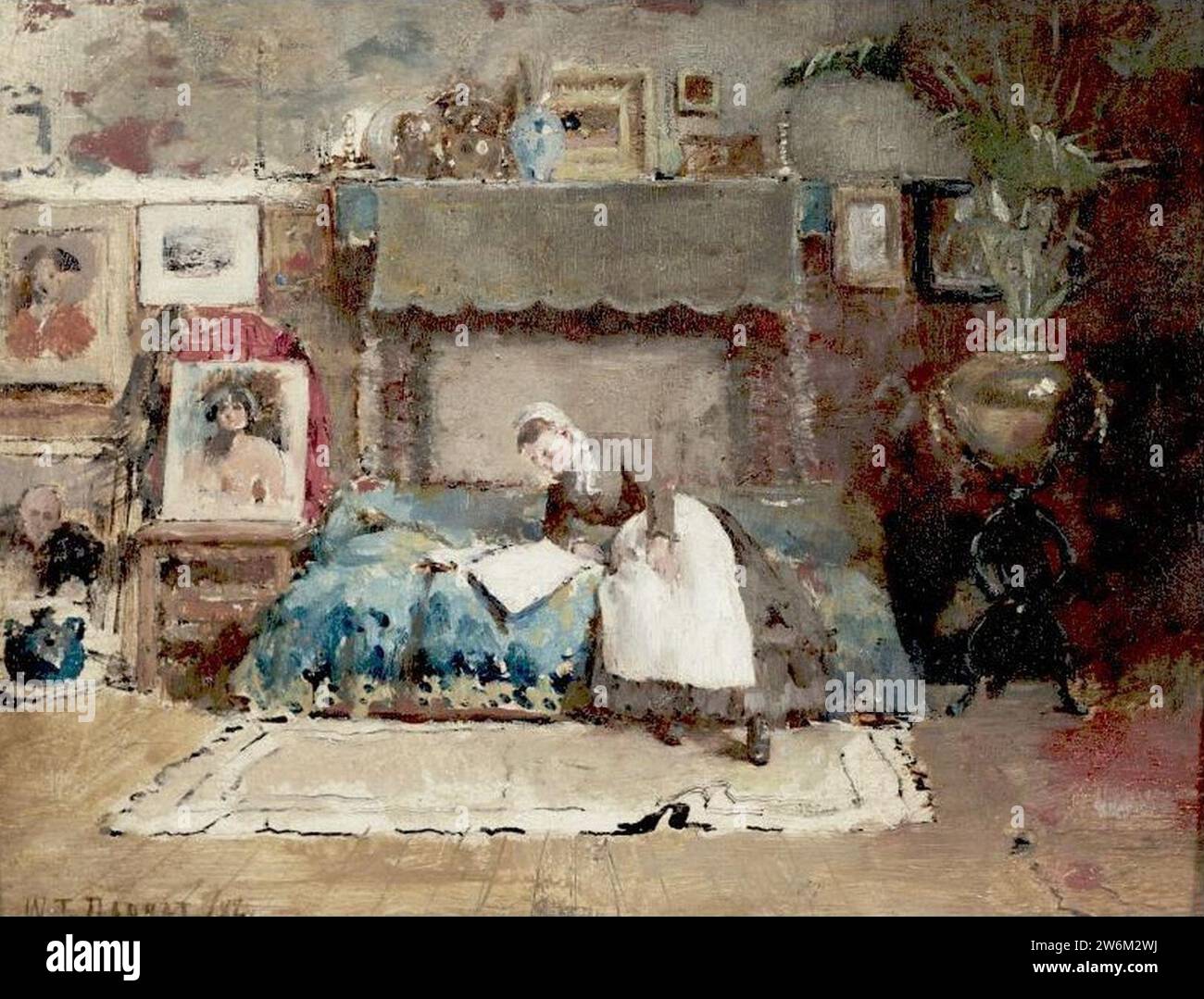 William T Dannat - Studio interior (1882 Stock Photo - Alamy