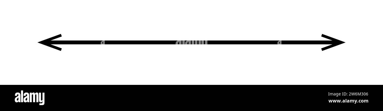 Long double straight black arrow. Direction indicator up, down or right ...