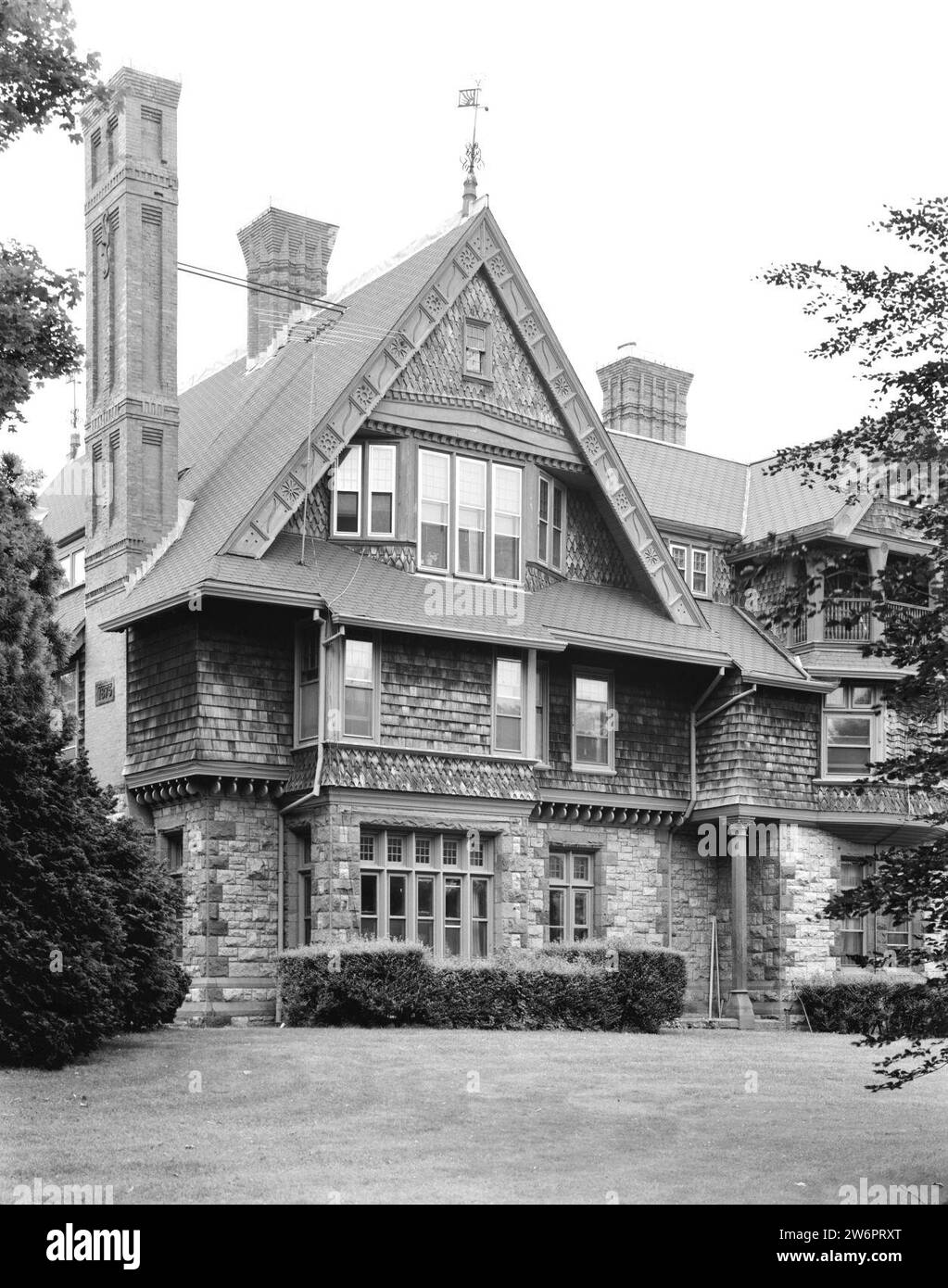 William Watts Sherman House (Newport, RI) - from southeast Stock Photo ...