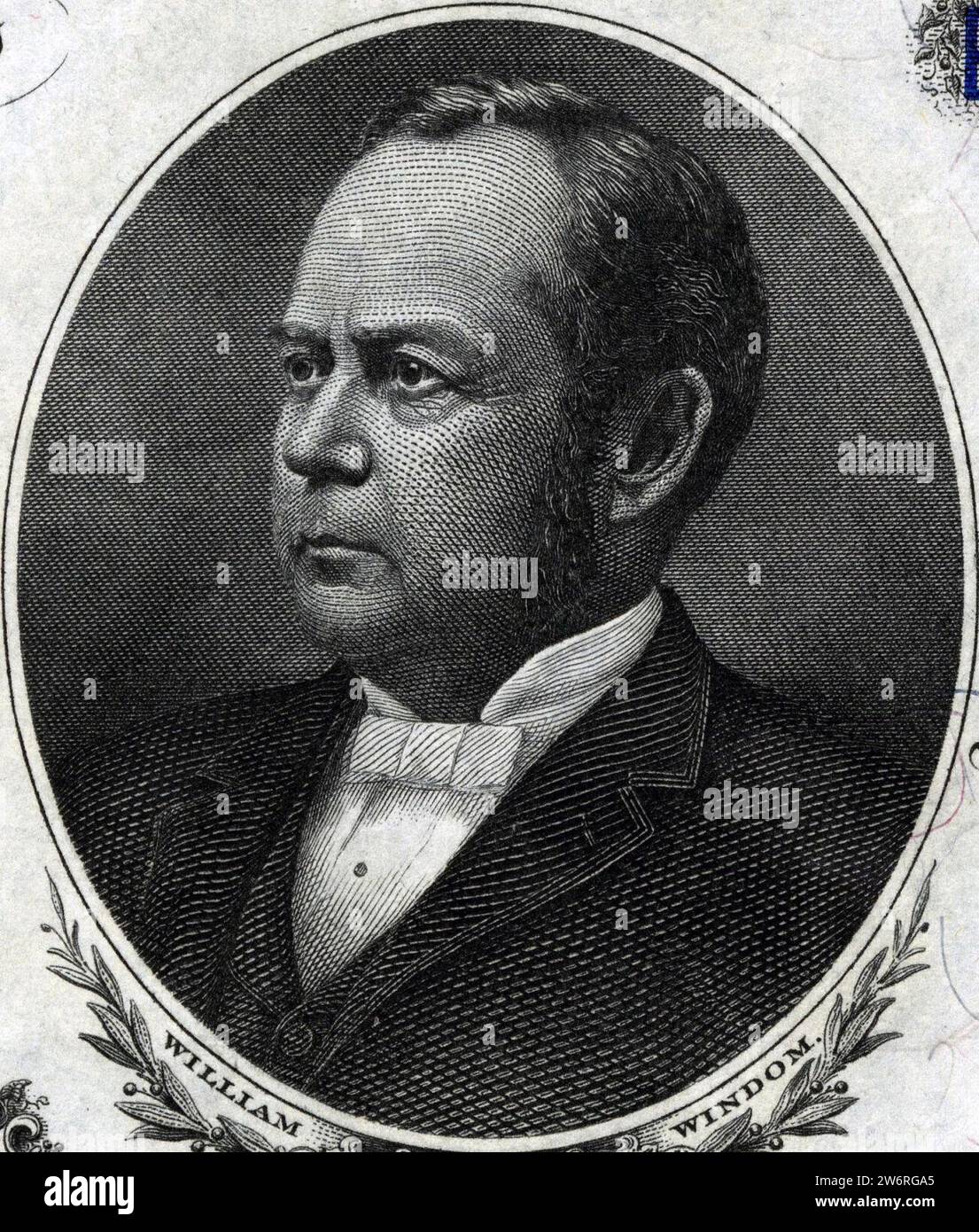 William Windom (Engraved Portrait Stock Photo - Alamy