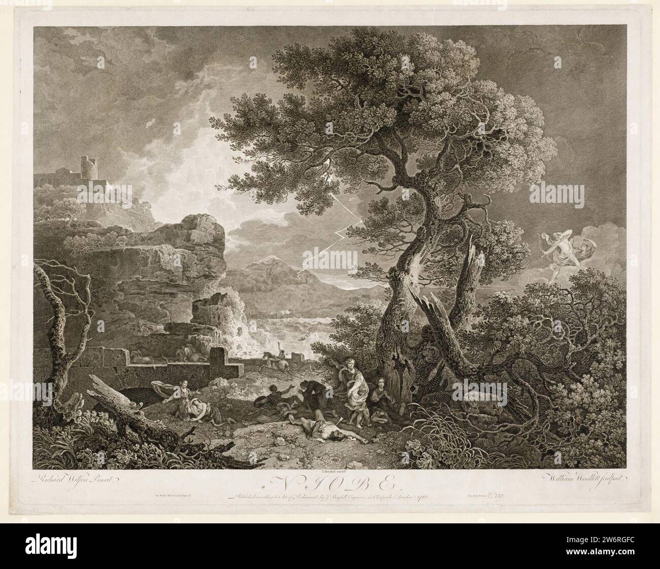 William Woollett after Richard Wilson - The Destruction of the Children ...
