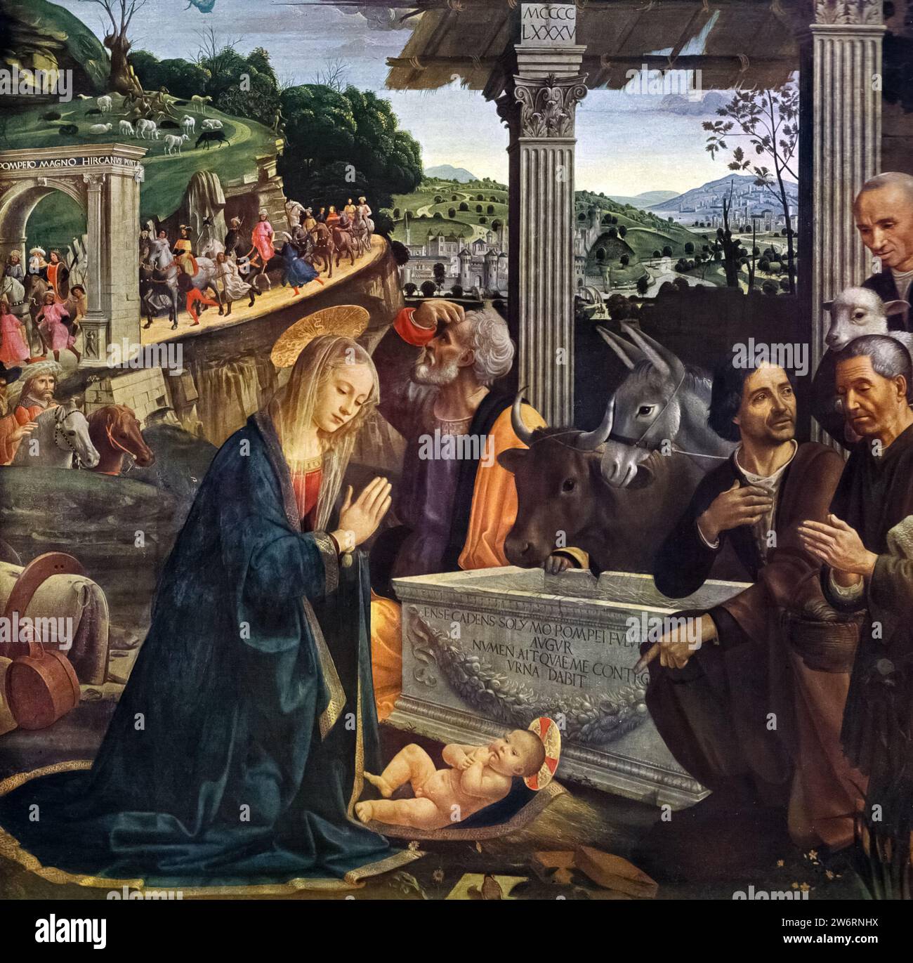 Adoration of the Shepherds by Domenico Ghirlandaio Stock Photo - Alamy