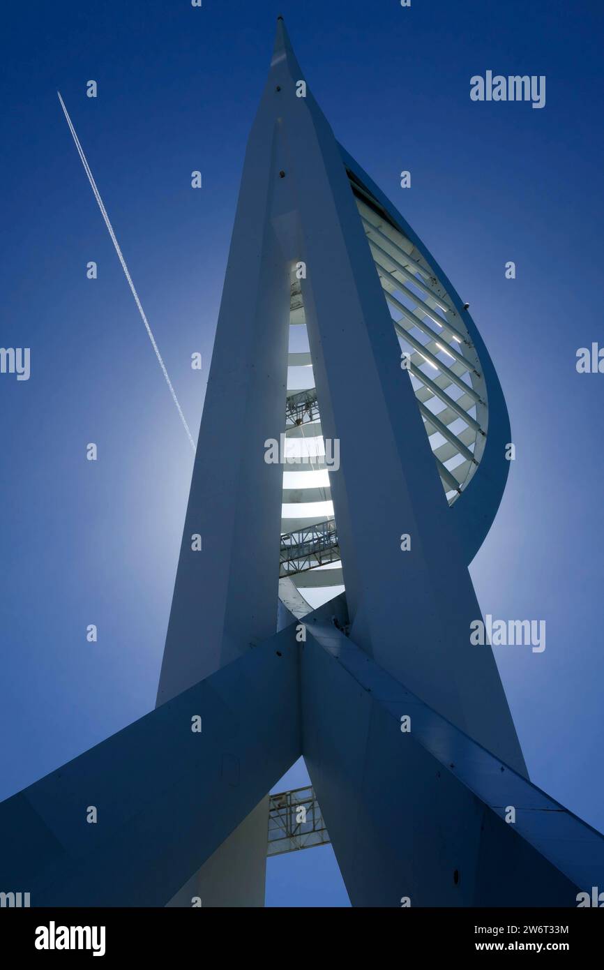The Spinnaker Tower and Airline Stock Photo - Alamy