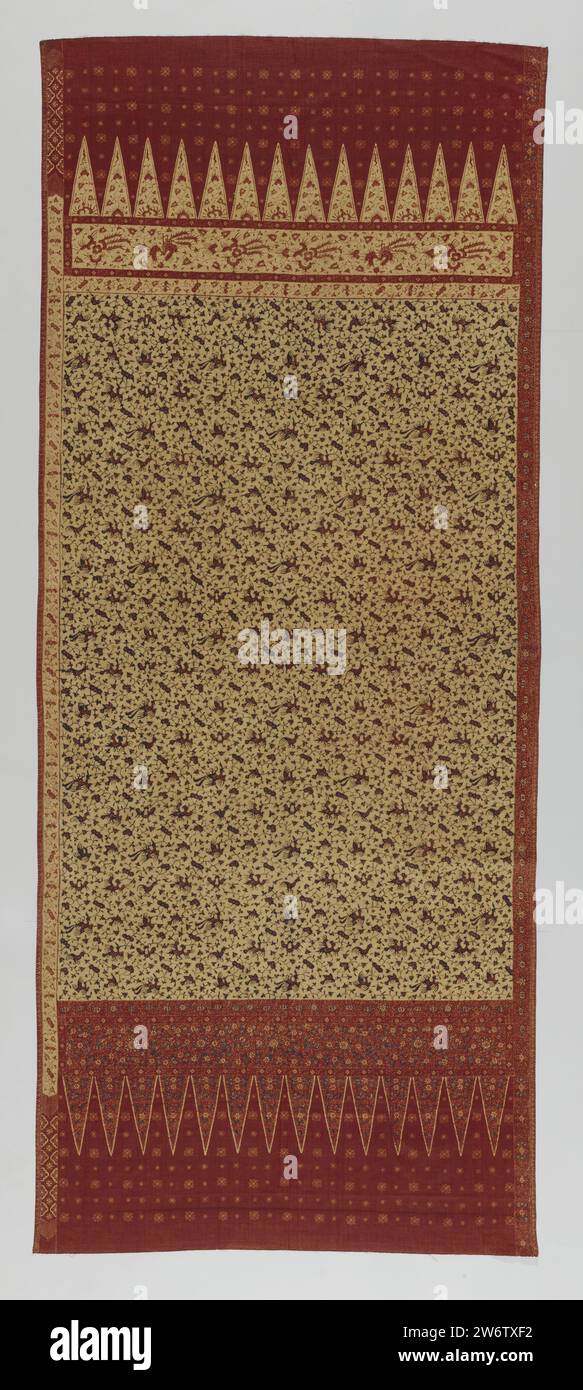 Kokerdoek, anonymous, 1900 - 1949 Tube cloth with geometric motifs and ...