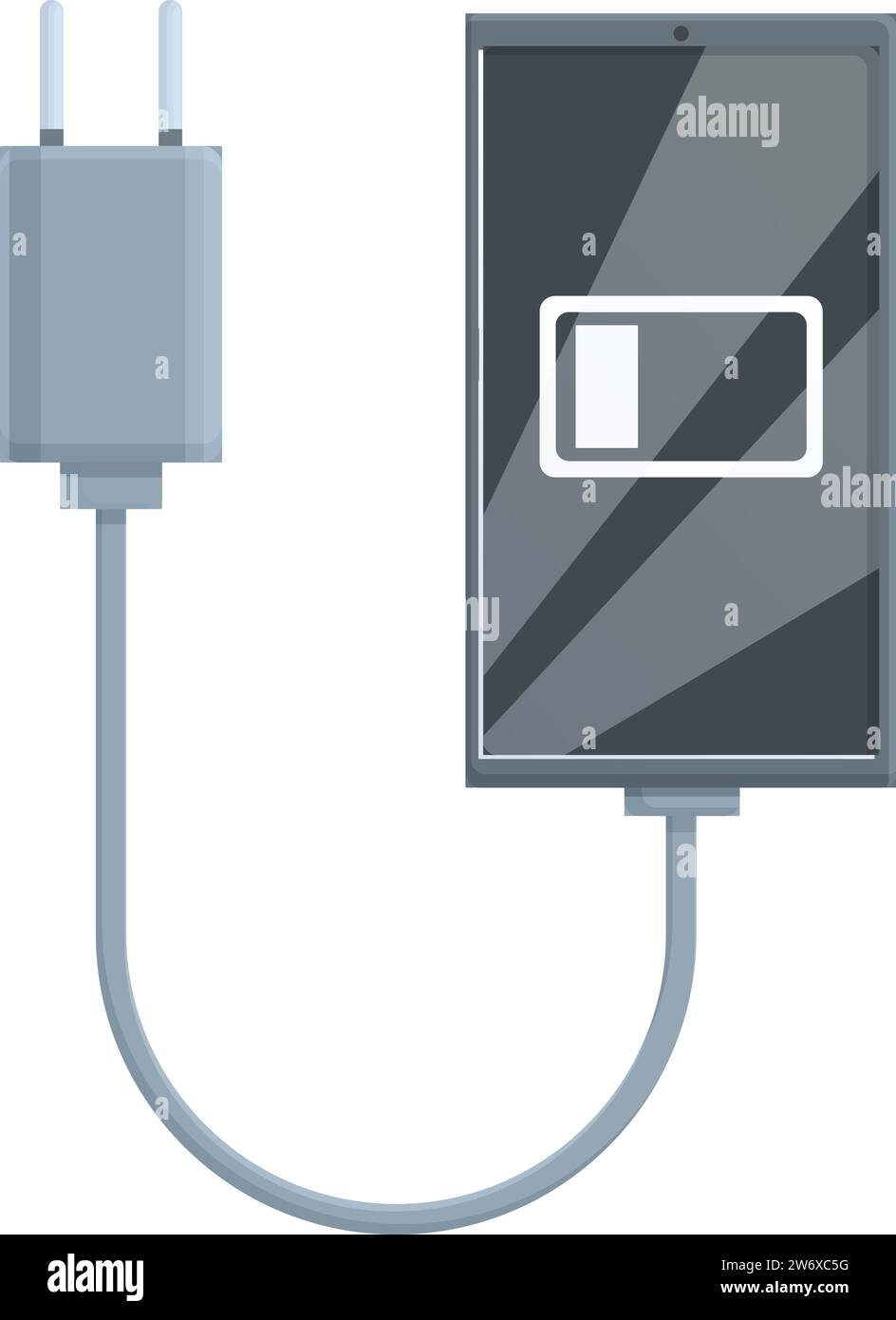 Charging phone mobile icon cartoon vector. Category power cell. Low ...