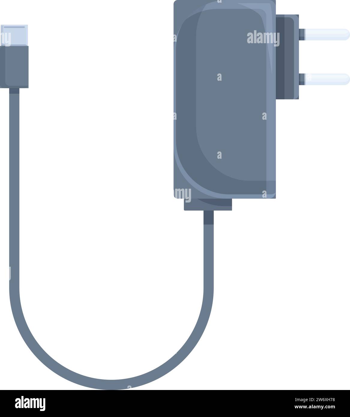 American phone charger icon cartoon vector. Cell power. Usb wire type ...