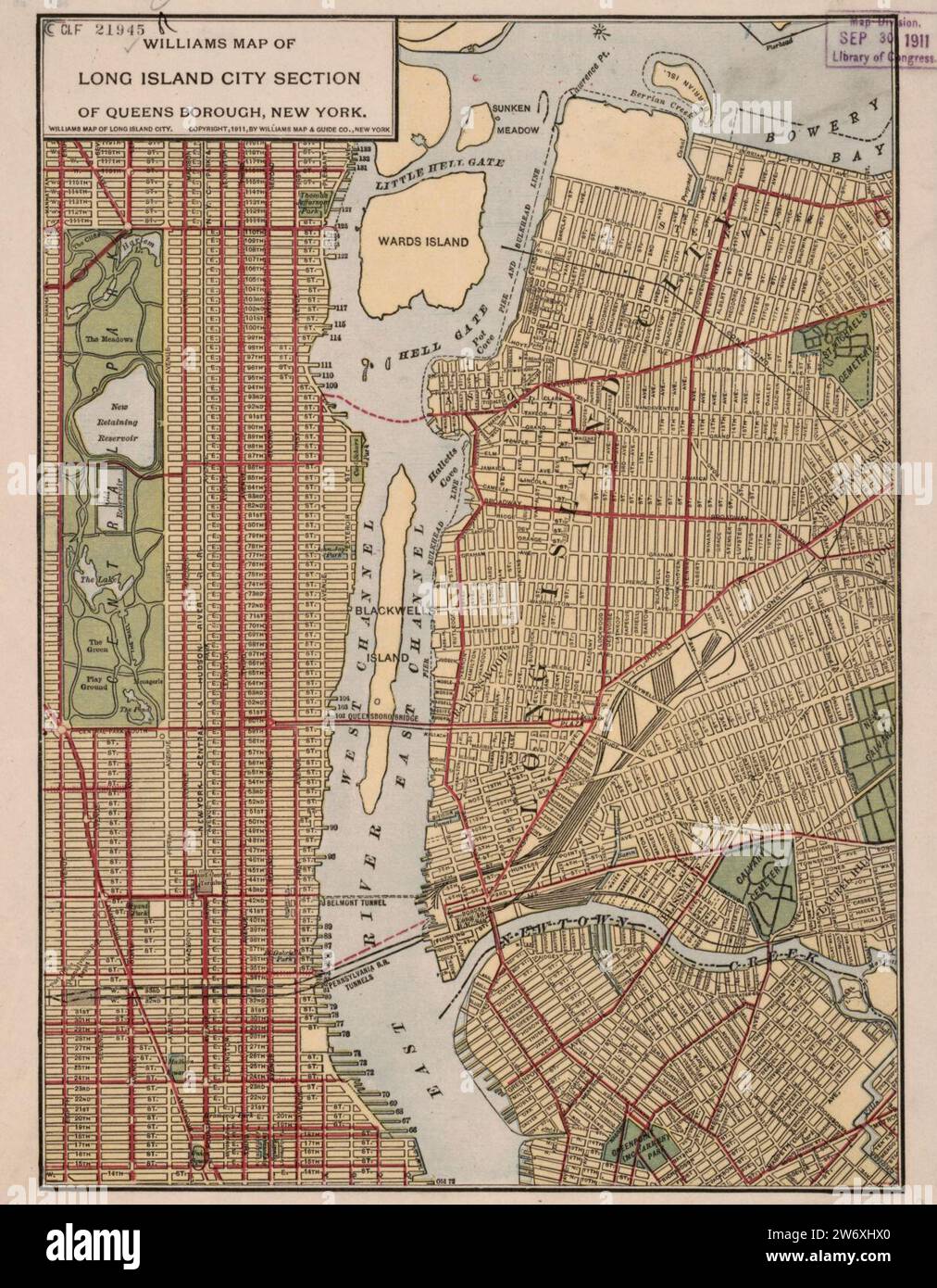 Williams map of Long Island City section of Queens Borough, New York ...
