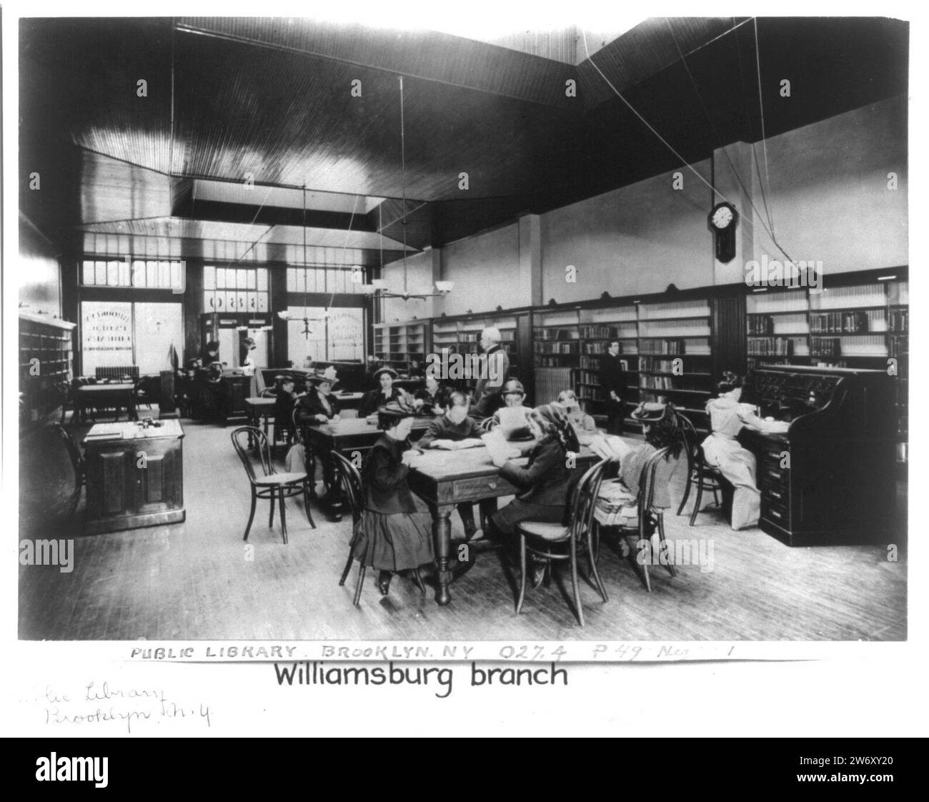 Williamsburg branch, public library, Brooklyn, NY Stock Photo - Alamy
