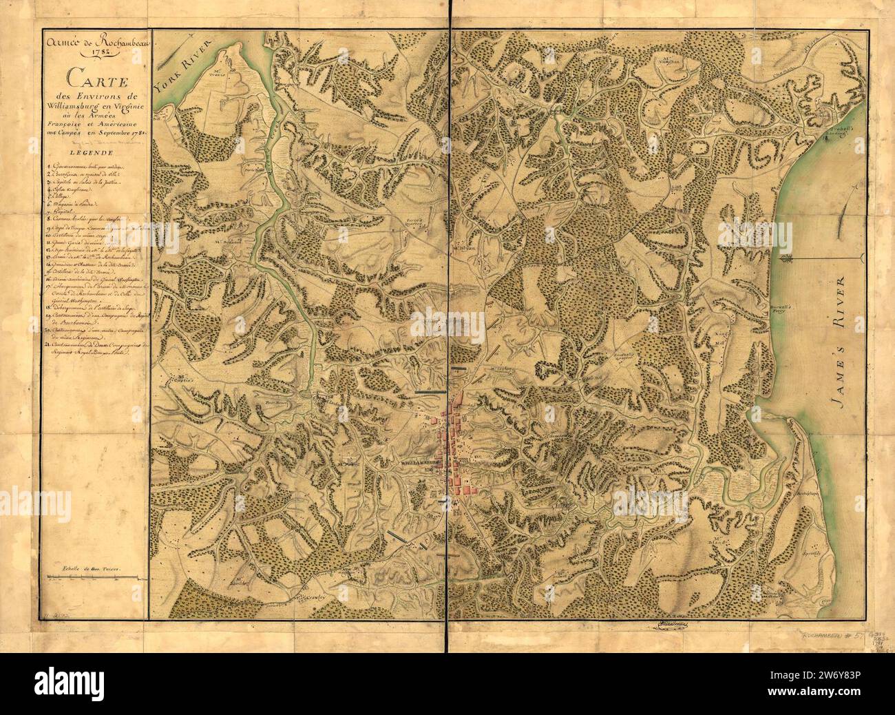 Williamsburg map hi-res stock photography and images - Alamy