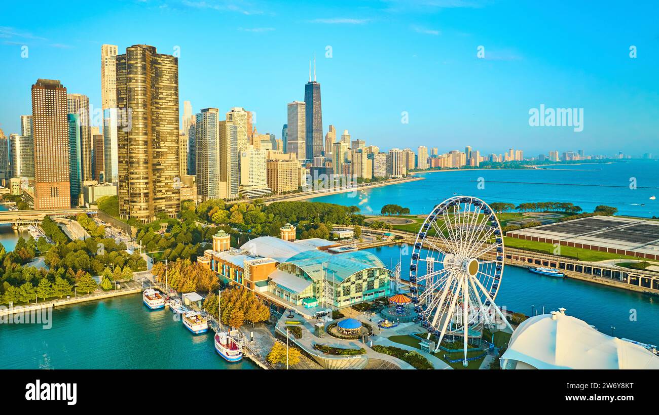 Navy pier centennial wheel hi-res stock photography and images - Alamy