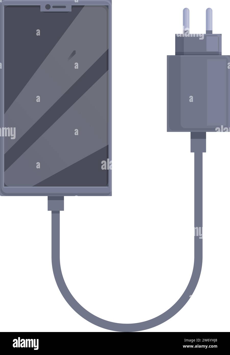 Cell power cord icon cartoon vector. Smartphone charger. Bank cellular ...