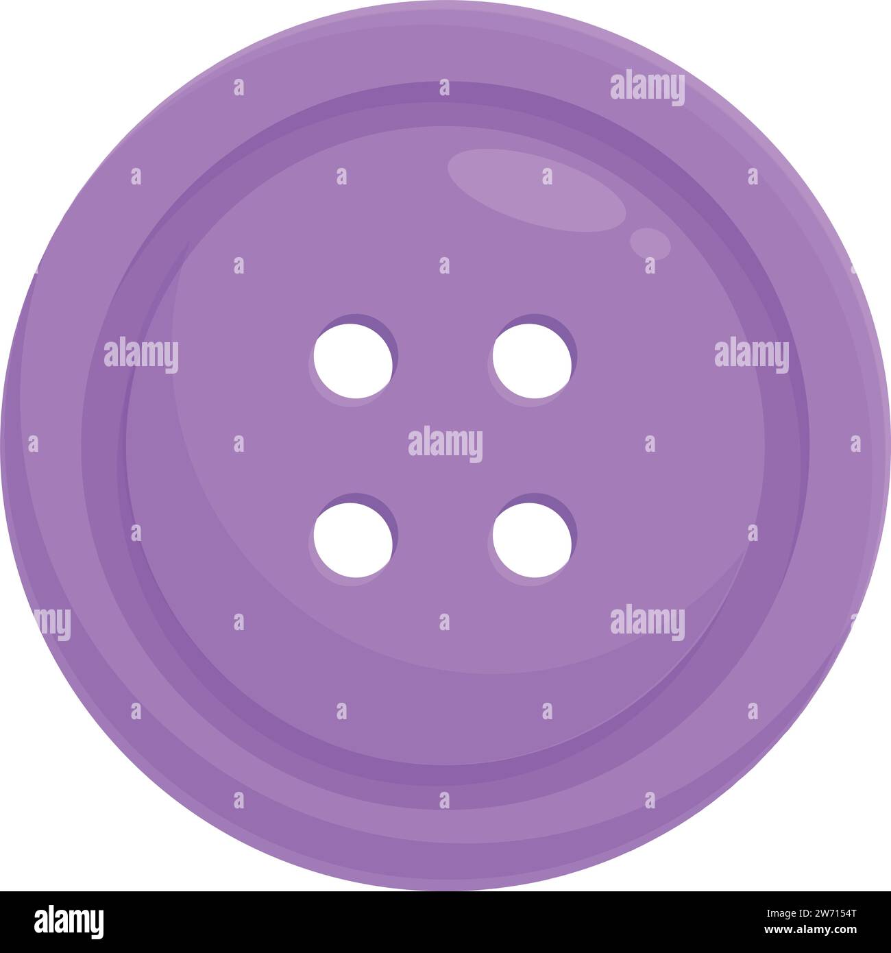 Purple button icon cartoon vector. Craft art tailor. Top style twine ...