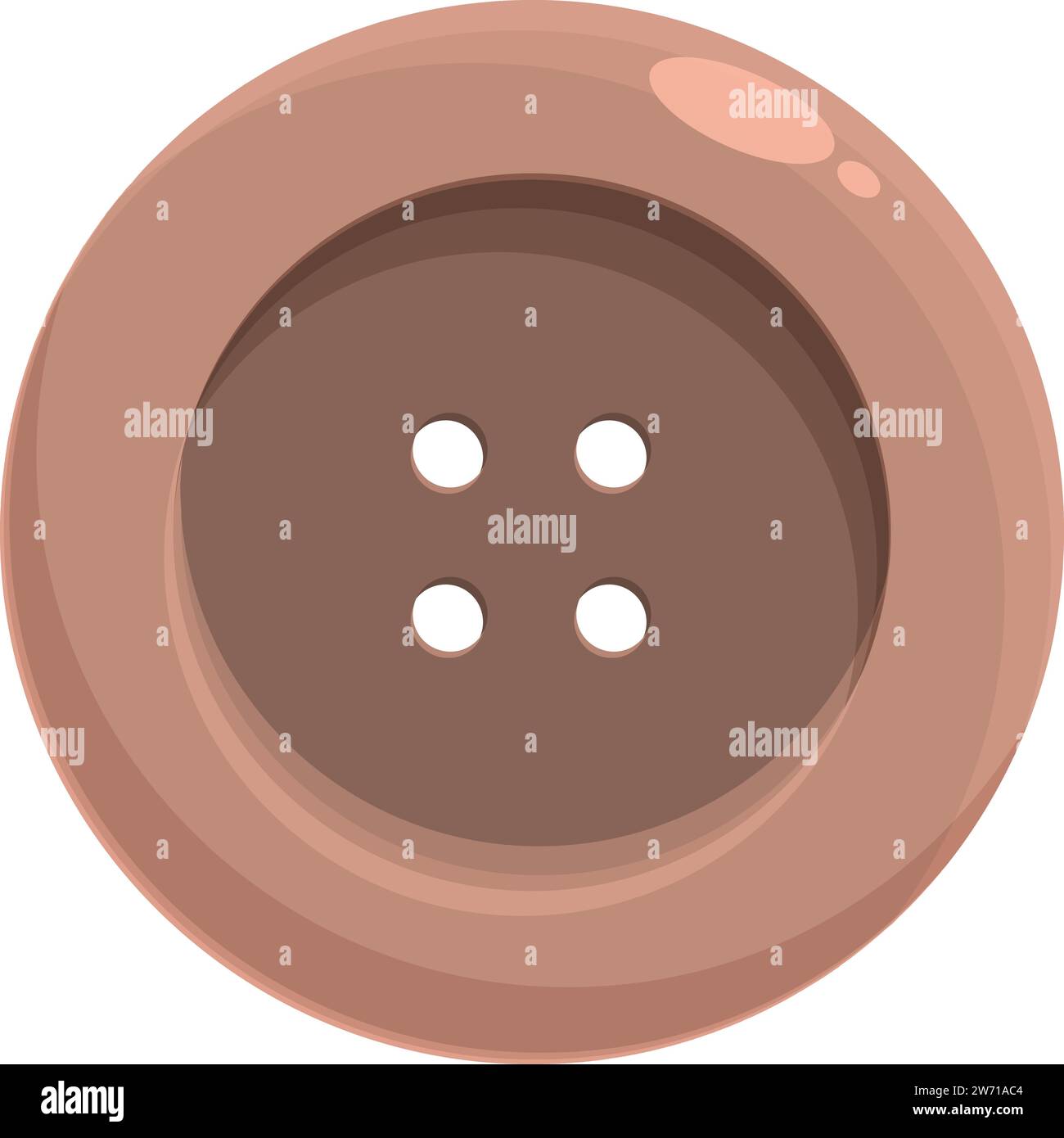 Brown circular button icon cartoon vector. Pants classic denim. Plastic ...