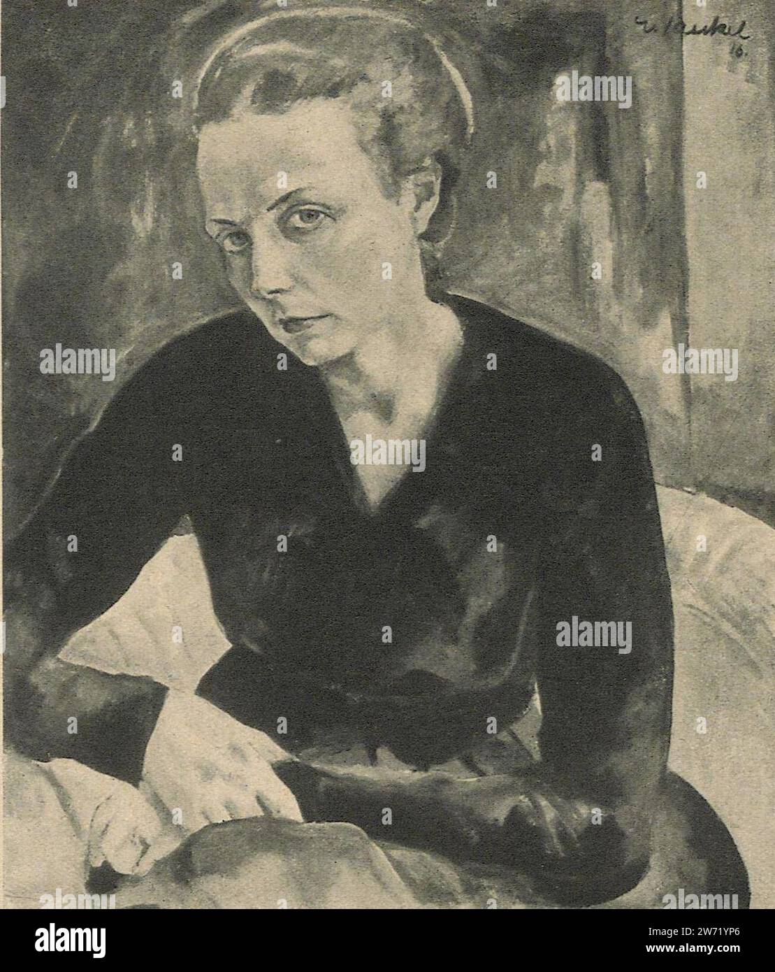 Willy Jaeckel - Die Gattin des Künstlers, 1916 Stock Photo - Alamy